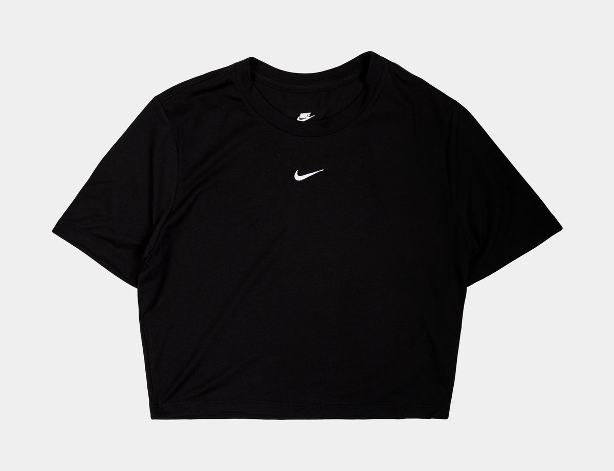 Nike Essential Slim Crop Womens Short Sleeve Shirt Black FB2873-010 ...