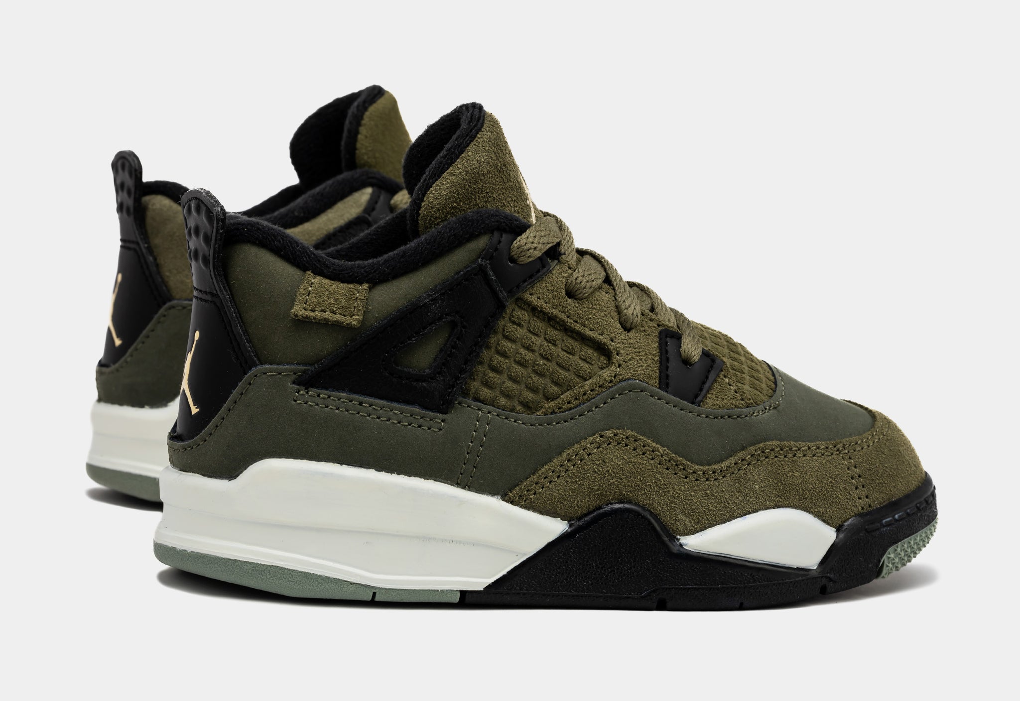 Jordan Air Jordan 4 Retro SE Craft Olive Infant Toddler Lifestyle Shoes ...