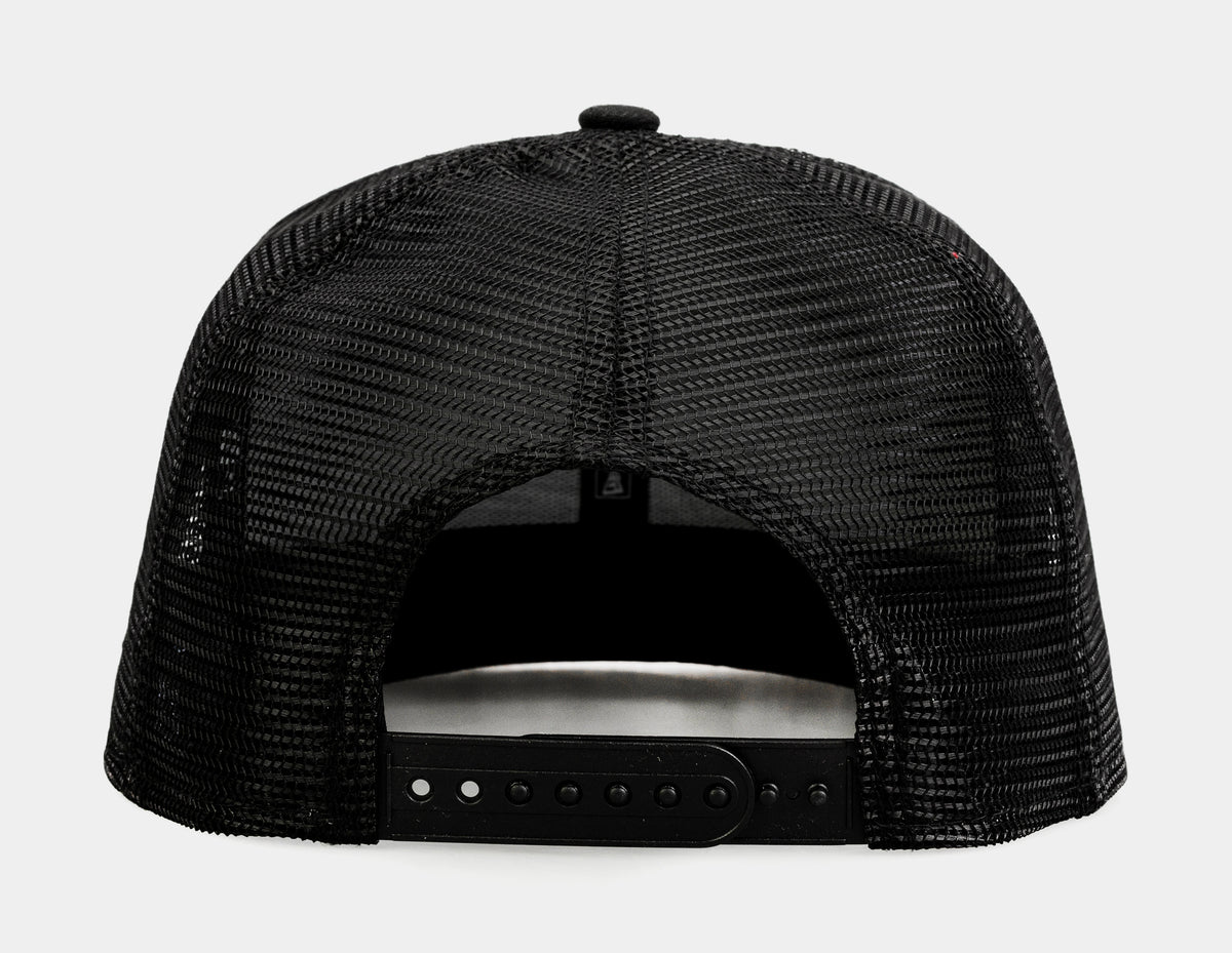 New Era Texas Rangers Blackout 9Fifty Trucker Mens Hat Black 60216235 ...