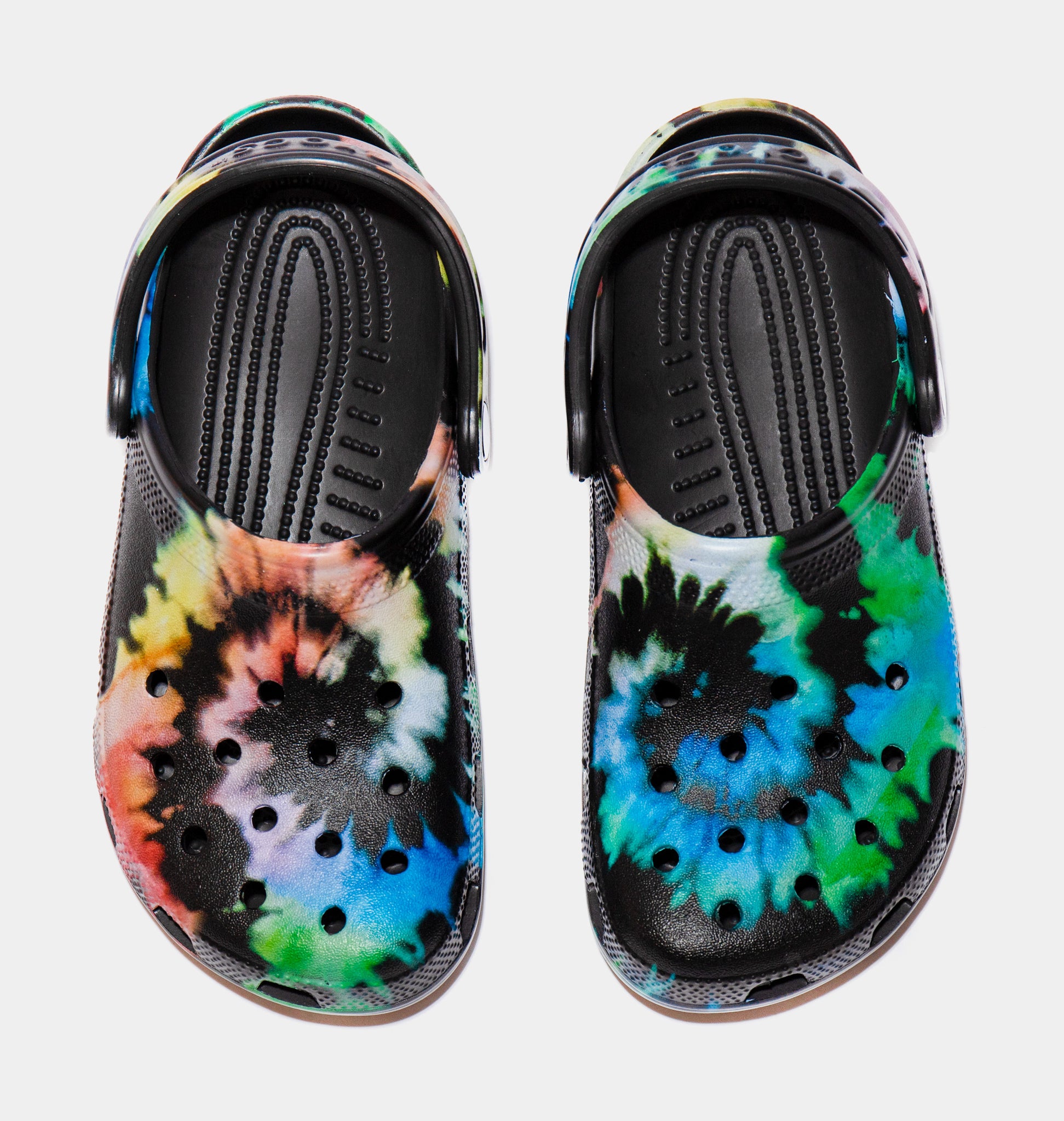 Crocs Classic Tie Dye Clog Mens Sandals Black Multi 205453-0FN – Shoe ...