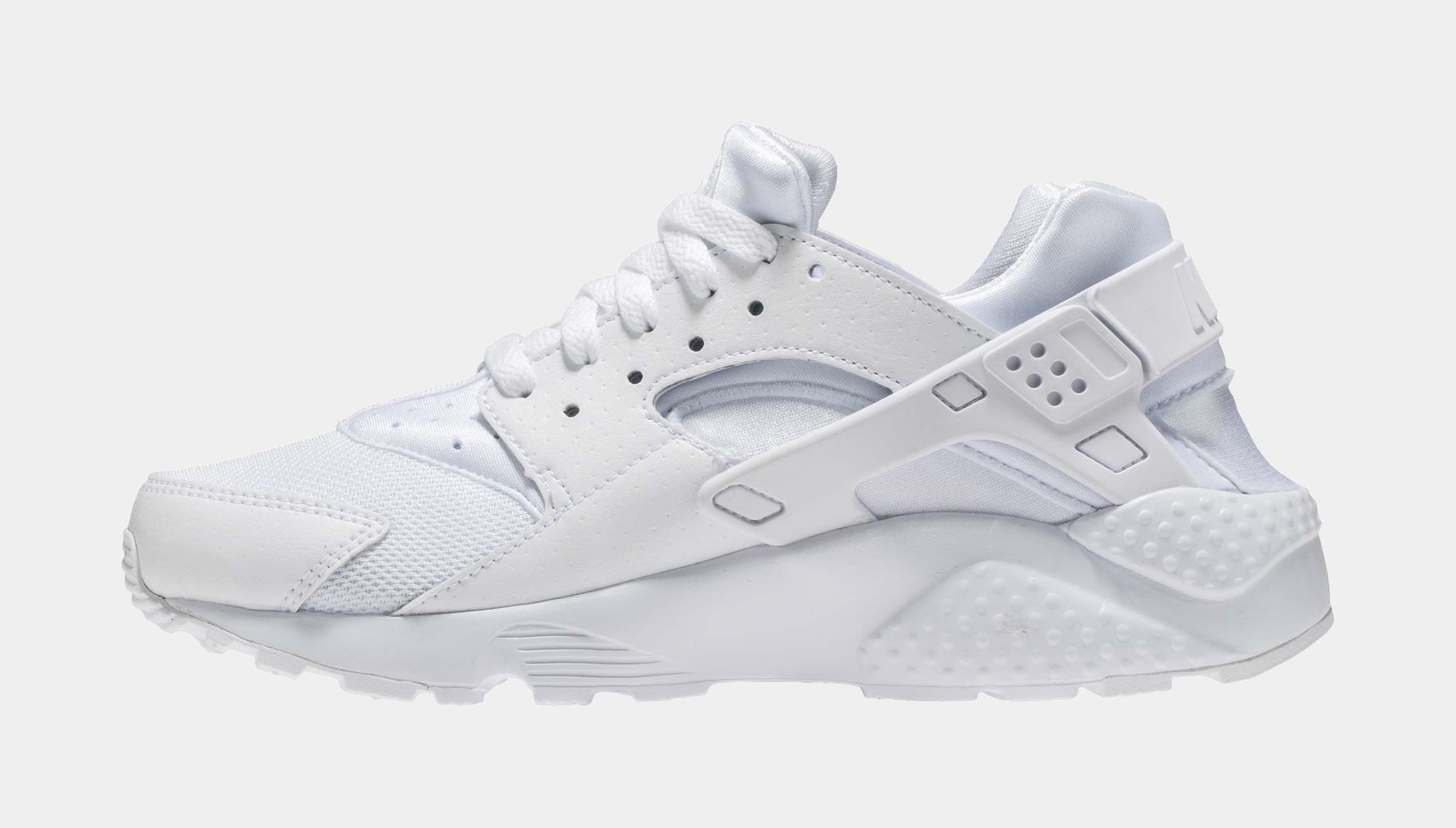 Nike Air Huarache Run Monochrome Grade School Lifestyle Shoes White ...