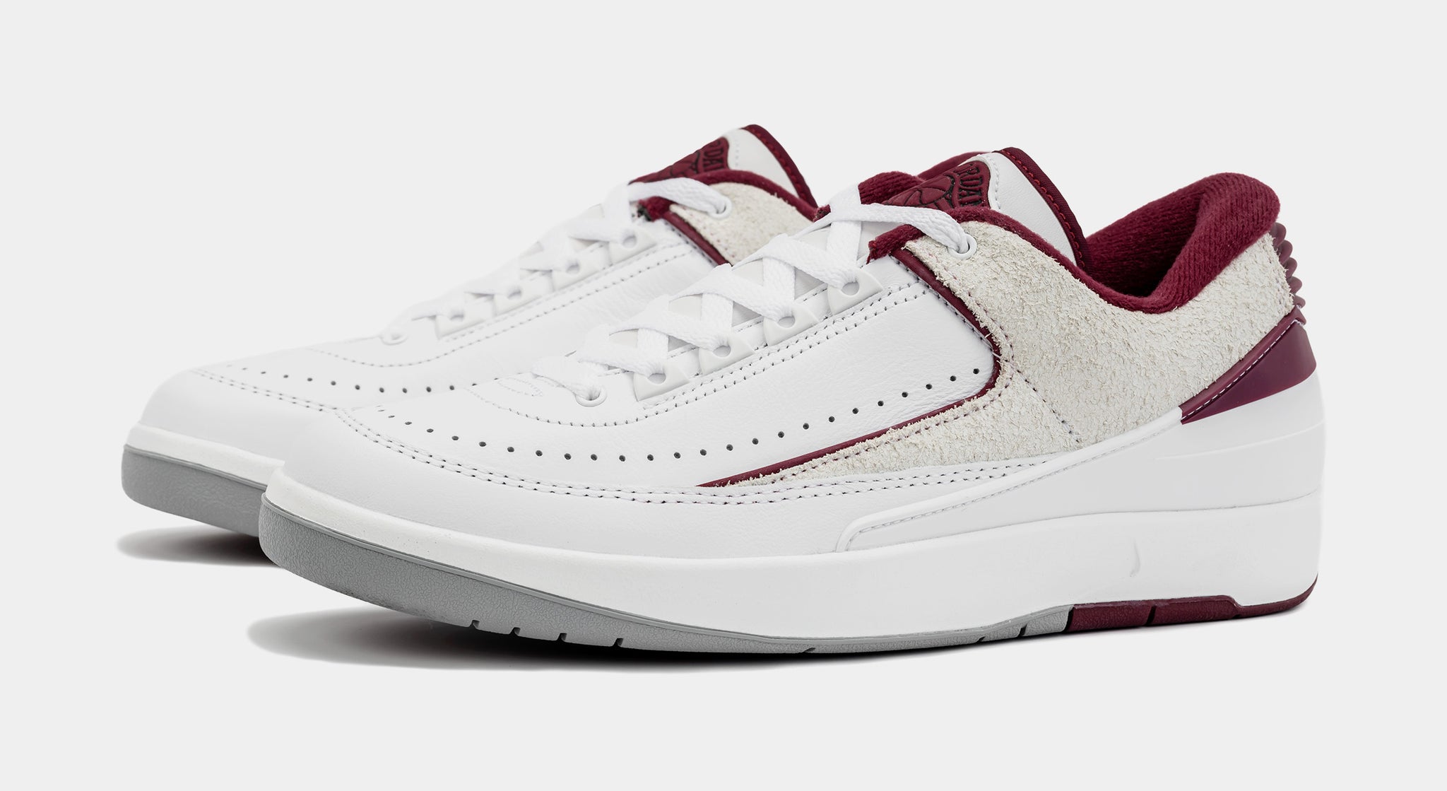 Jordan Air Jordan 2 Retro Low Cherrywood Mens Lifestyle Shoes White Red ...