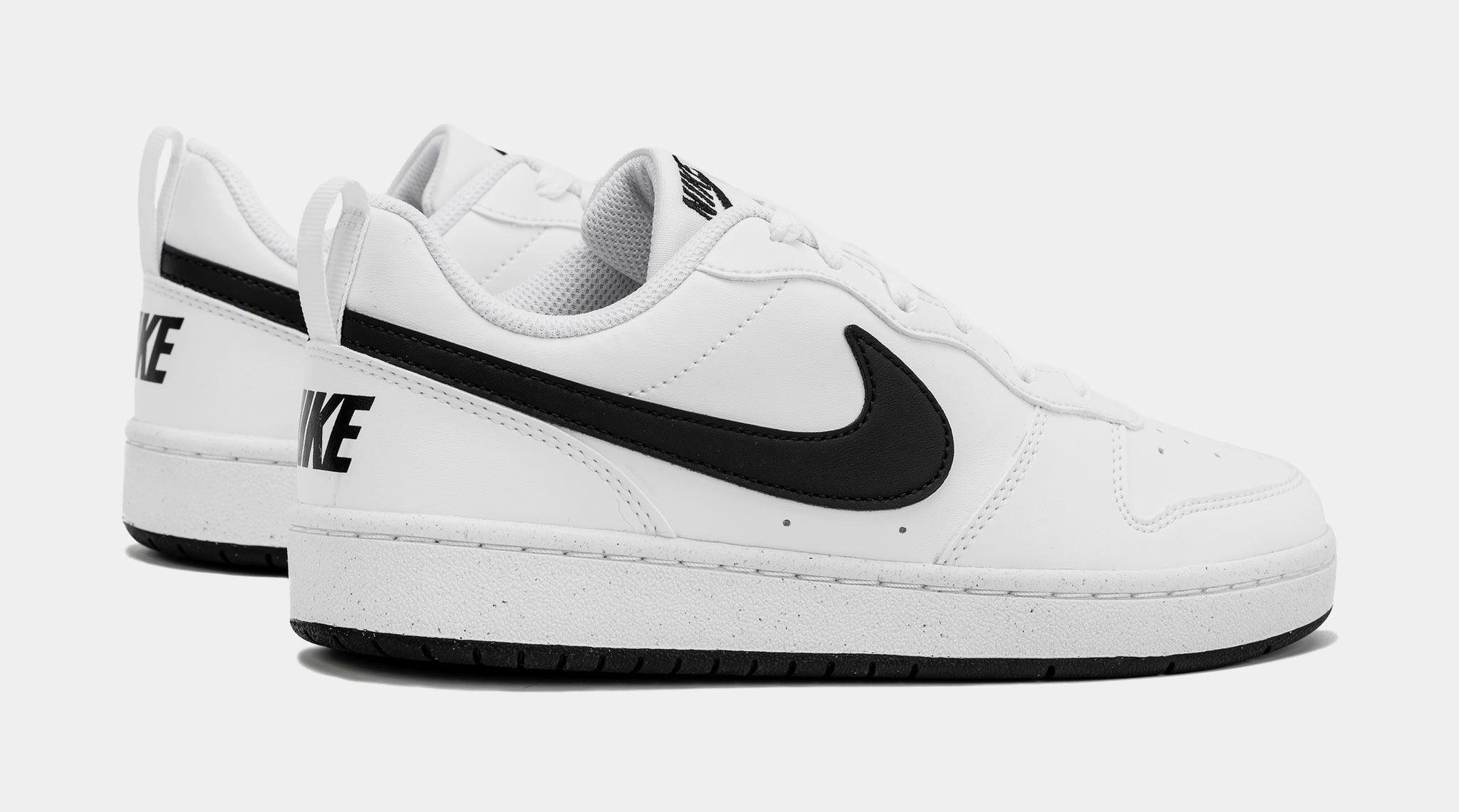 Nike Court Borough Low Refraft Grade School Lifestyle Shoes White Black ...