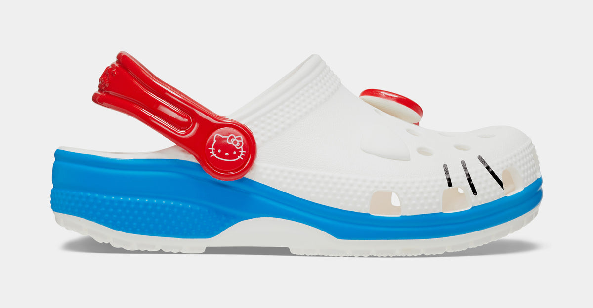 Crocs Hello Kitty Classic Clog Preschool Grade School Sandals White Red ...