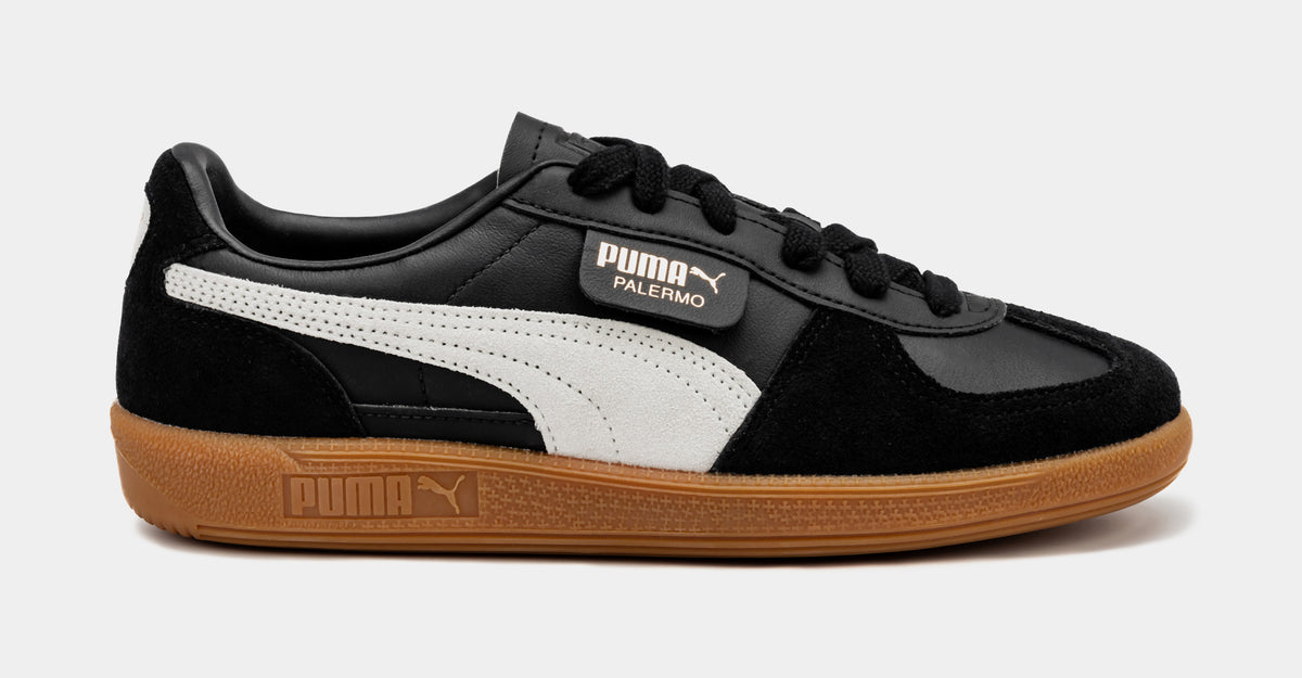 PUMA Palermo Leather Womens Lifestyle Shoes Black Gum 397647 03 – Shoe ...