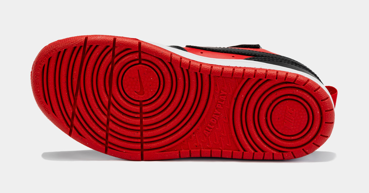 Nike Court Borough Low Recraft Preschool Basketball Shoes Black Red ...