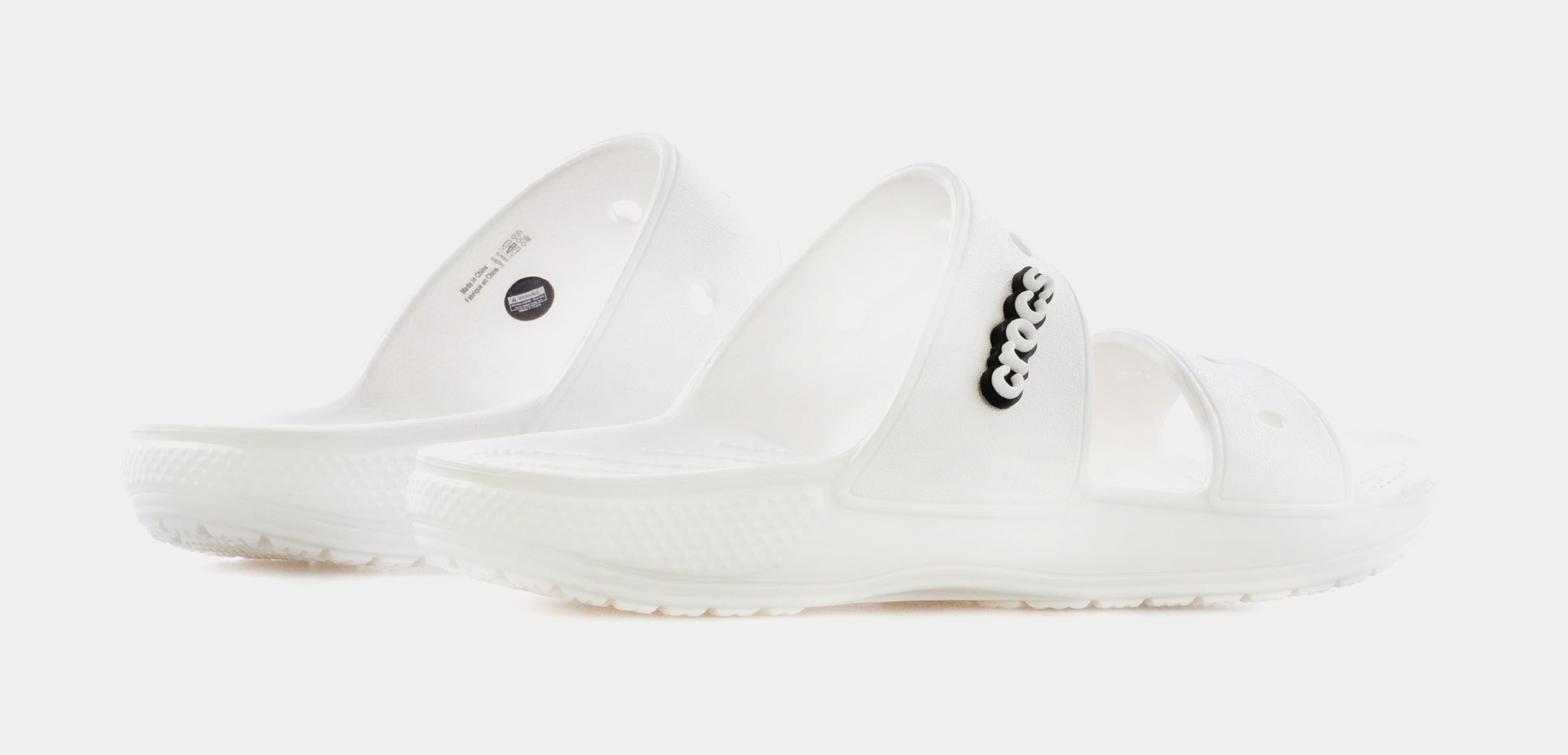 Crocs Classic Double Band Slide Mens Sandals White 206761-100 – Shoe Palace