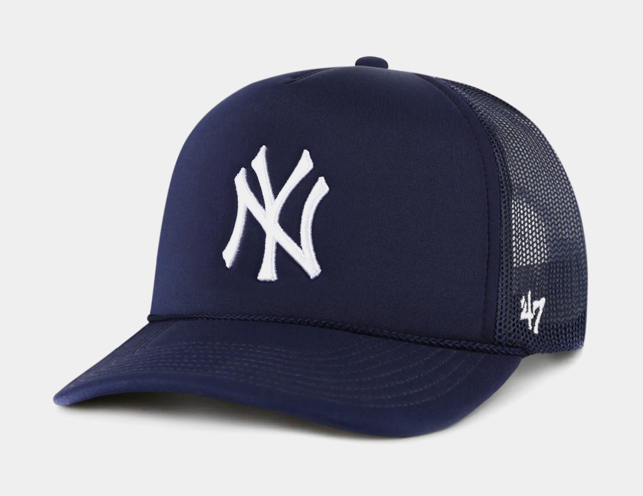 47 New York Yankees Foam Front Mesh Trucker Mens Hat Navy White B ...