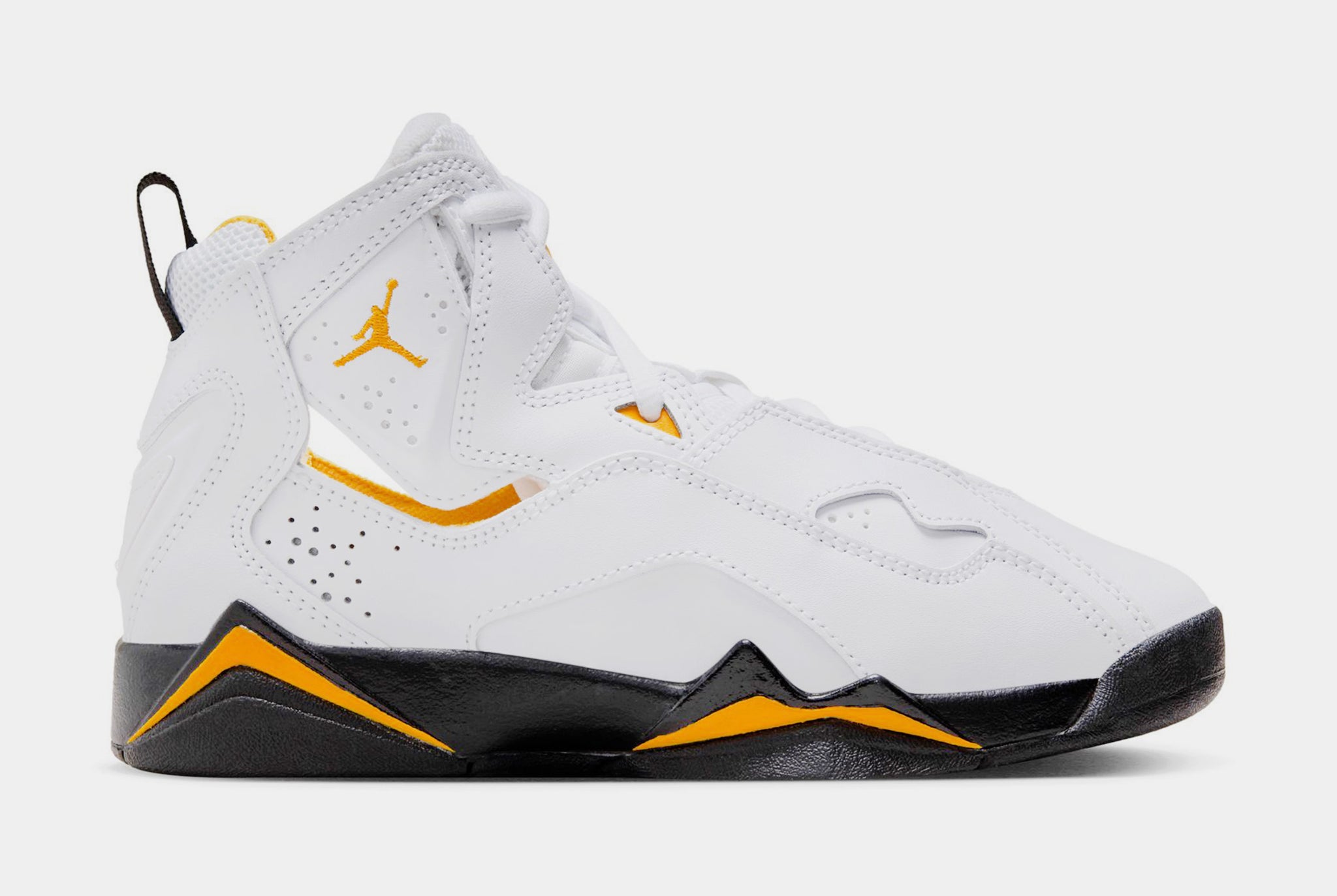 Jordan True Flight Yellow Ochre Grade School Basketball Shoes White ...