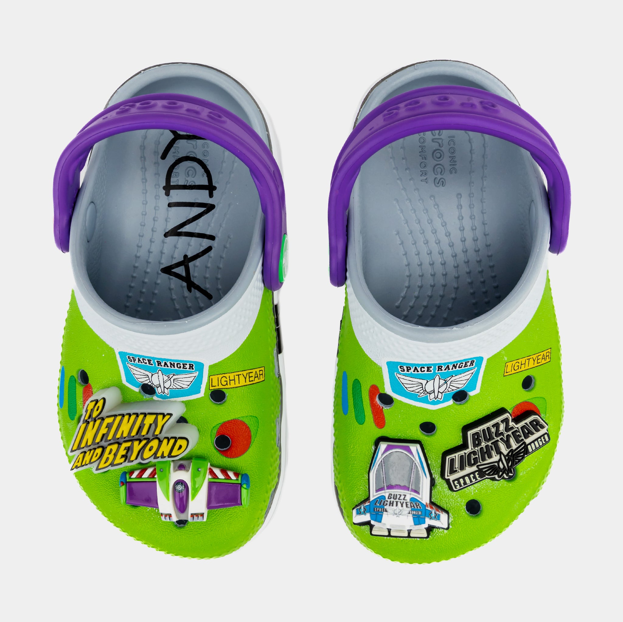 Crocs Buzz Lightyear Classic Clog Infant Toddler Sandals Green White ...