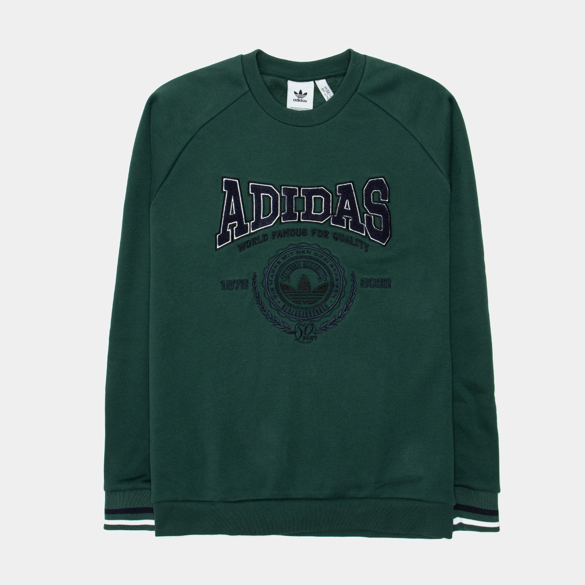 adidas Class of 72 Varsity Crewneck Mens Crew Green HY6043 – Shoe Palace