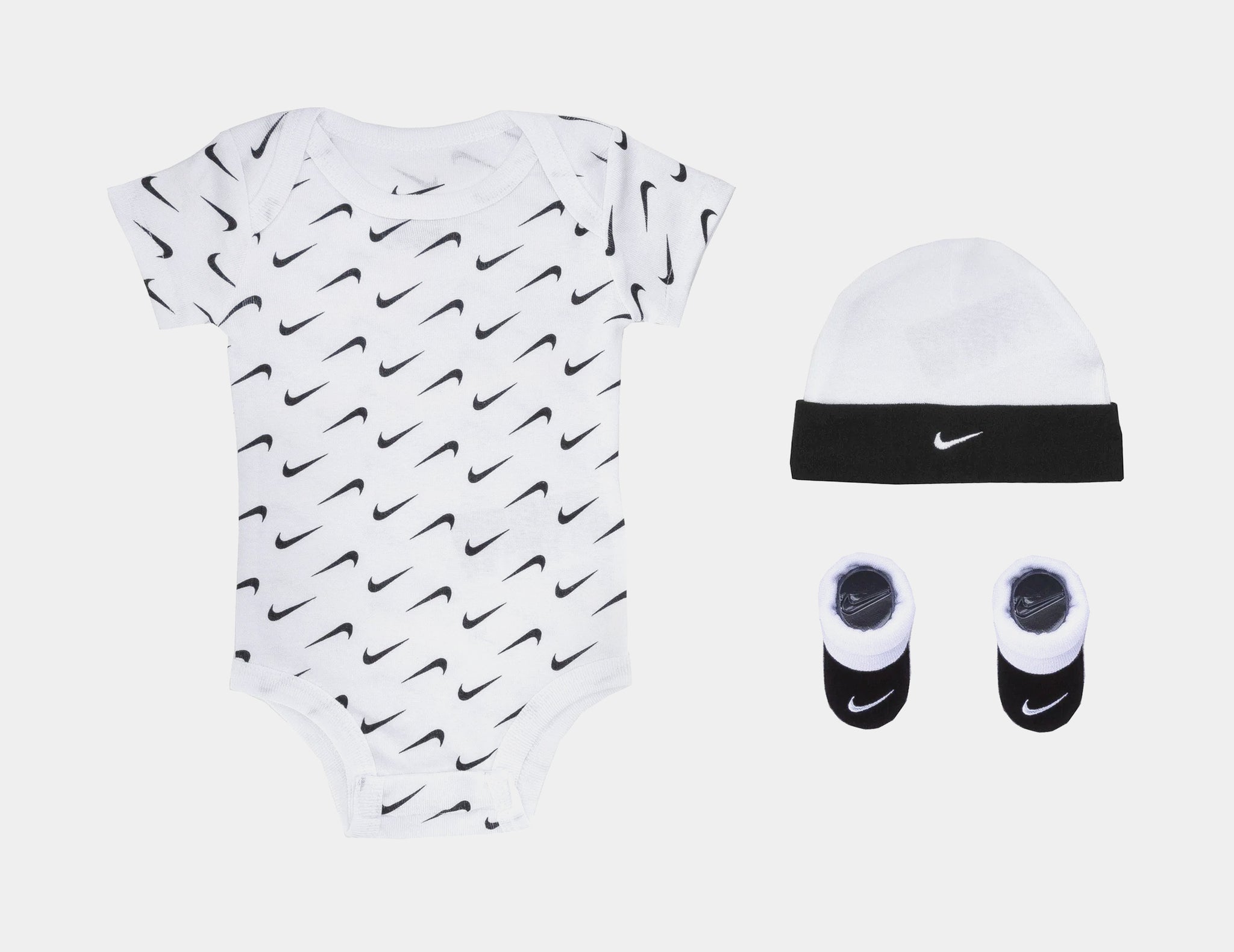 Nike Swoosh Essentials 3pc Infant Toddler Set White Black NN0894-001 ...