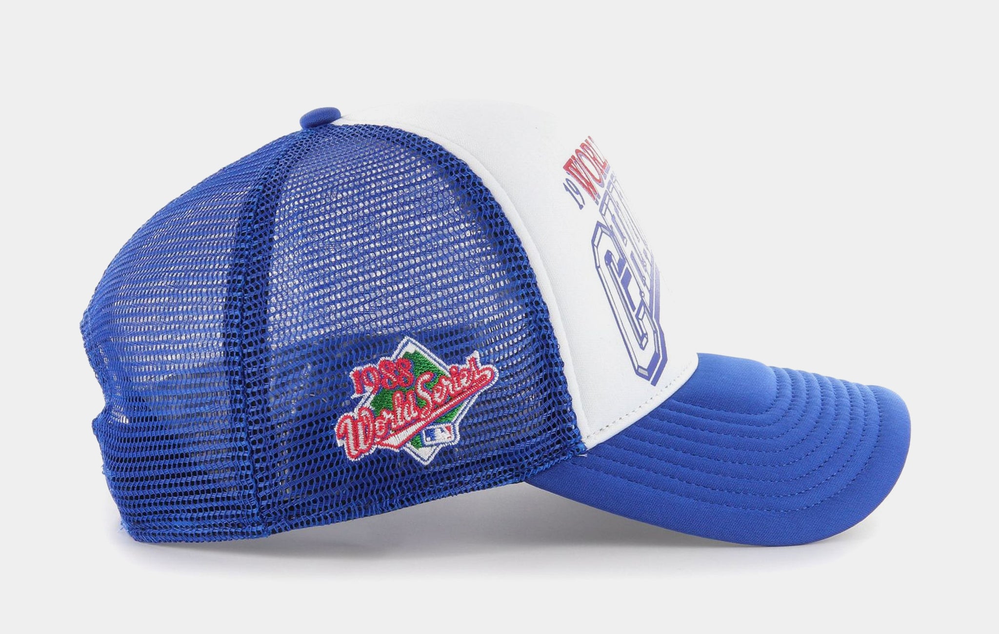 47 Los Angeles Dodgers World Foam Champion Trucker Mens Hat Blue White ...