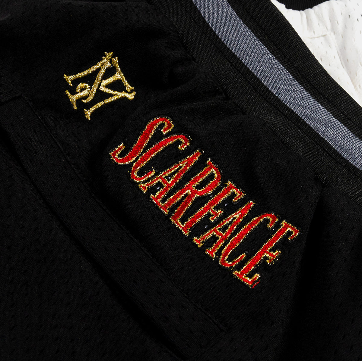 Shoe Palace SP x Scarface Split Mesh Mens Shorts Black White SFMS201 ...