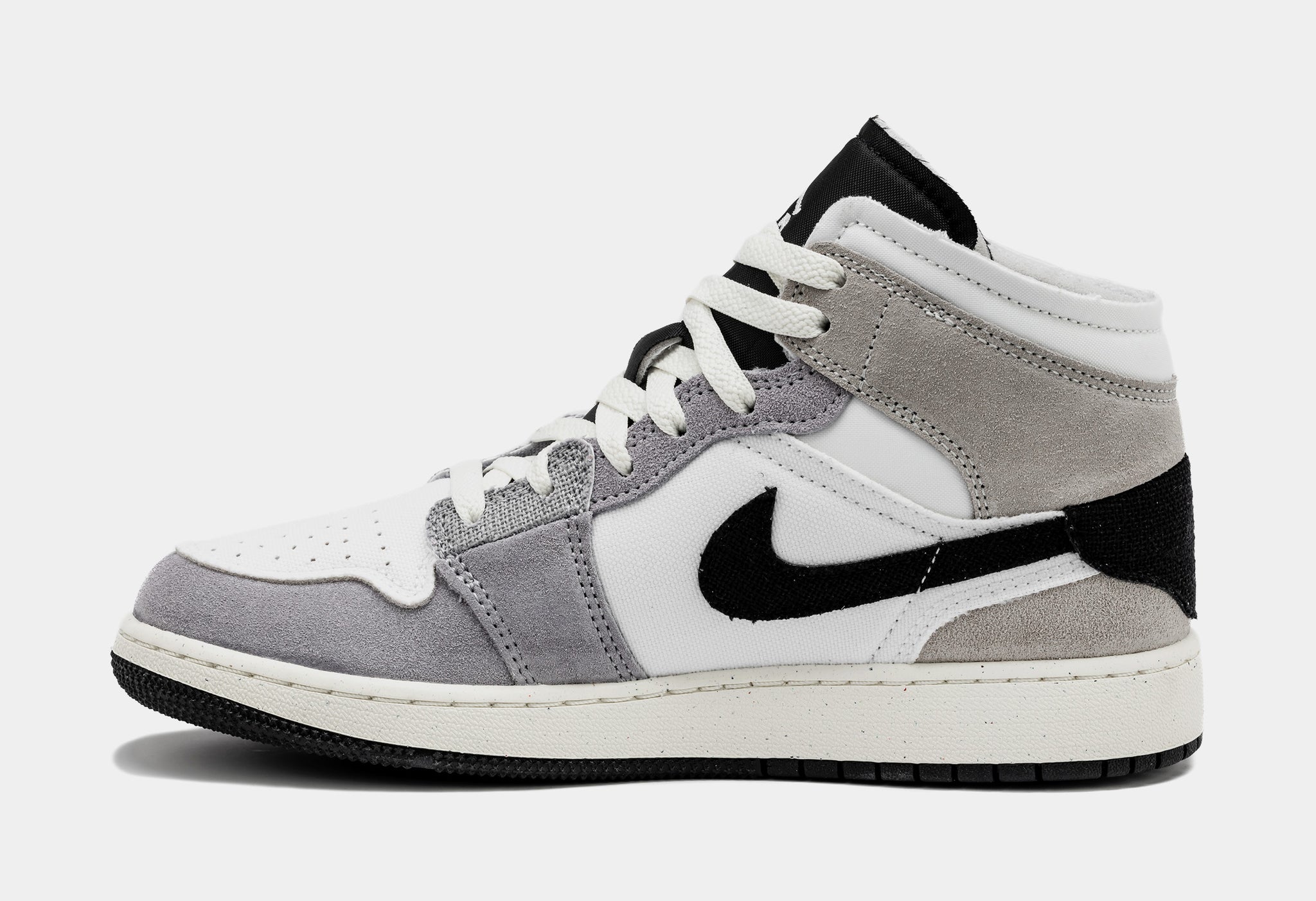 Jordan Air Jordan 1 Retro Mid Craft Cement Grey Grade School Lifestyle ...