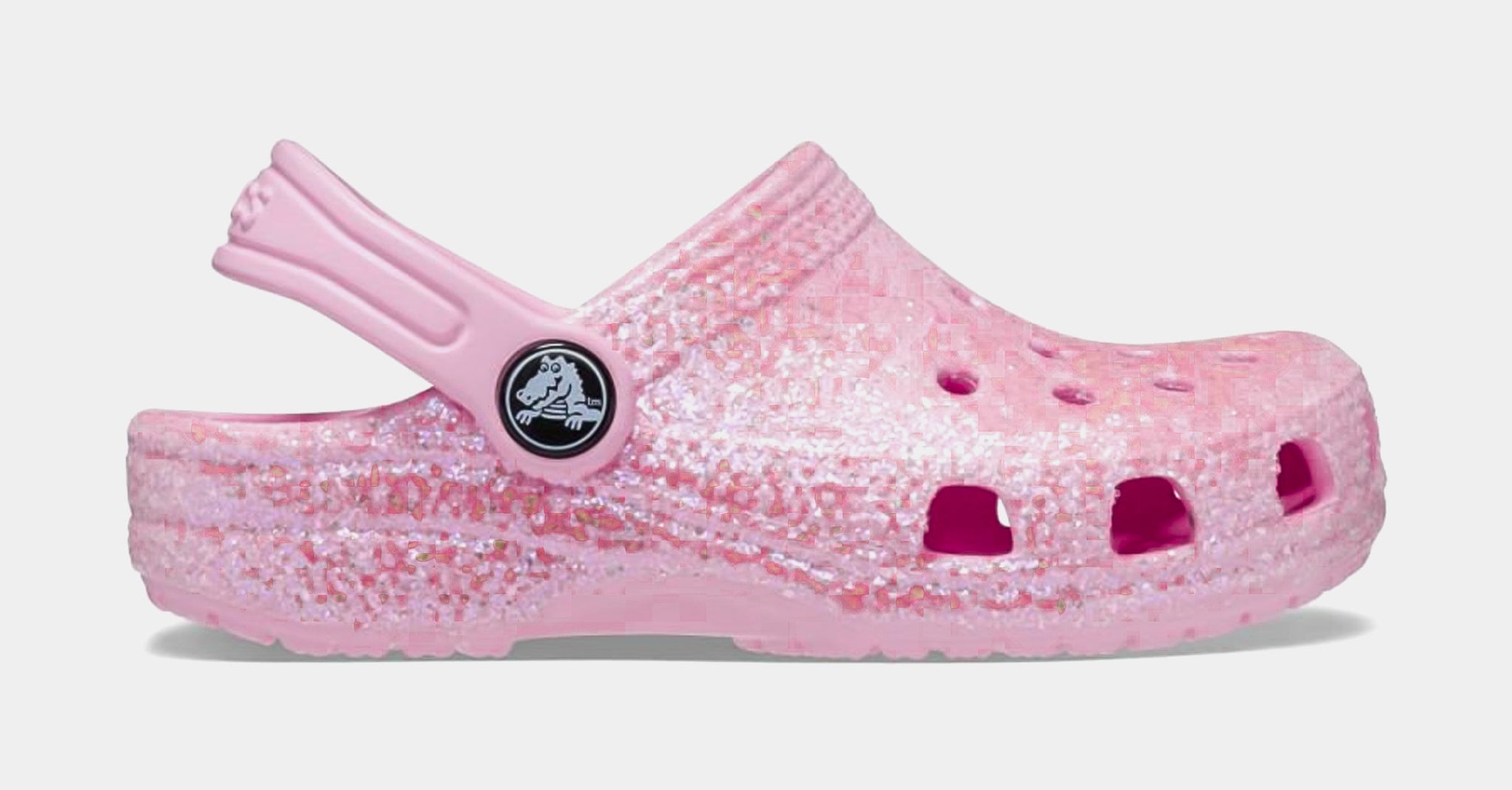 glitter red crocs