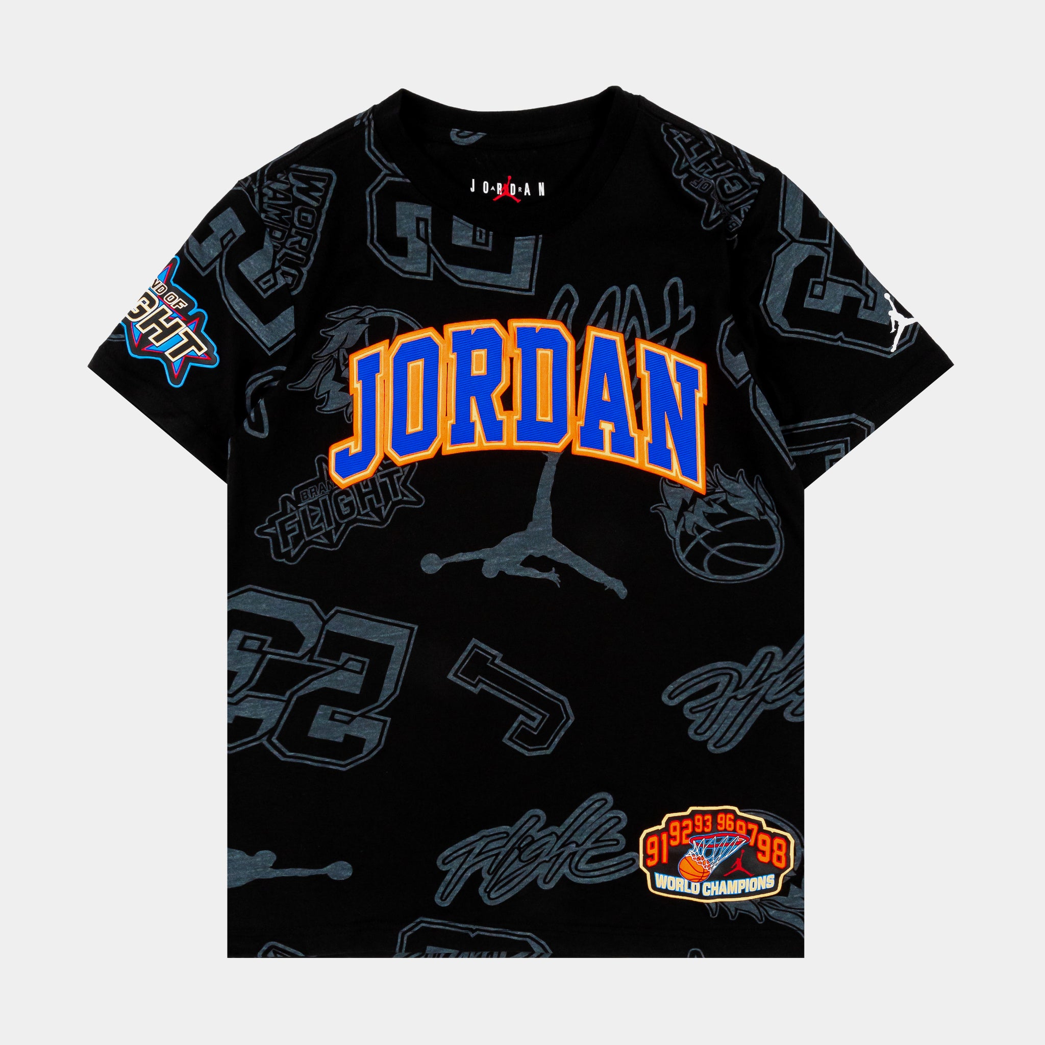 Jordan JDN Patch Pack Jersey Grade School Short Sleeve Shirt Black ...