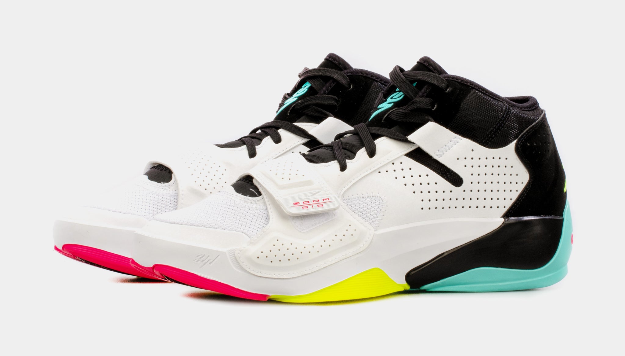 Jordan Zion 2 Dynamic Turquoise Mens Basketball Shoes White Pink DO9161 ...
