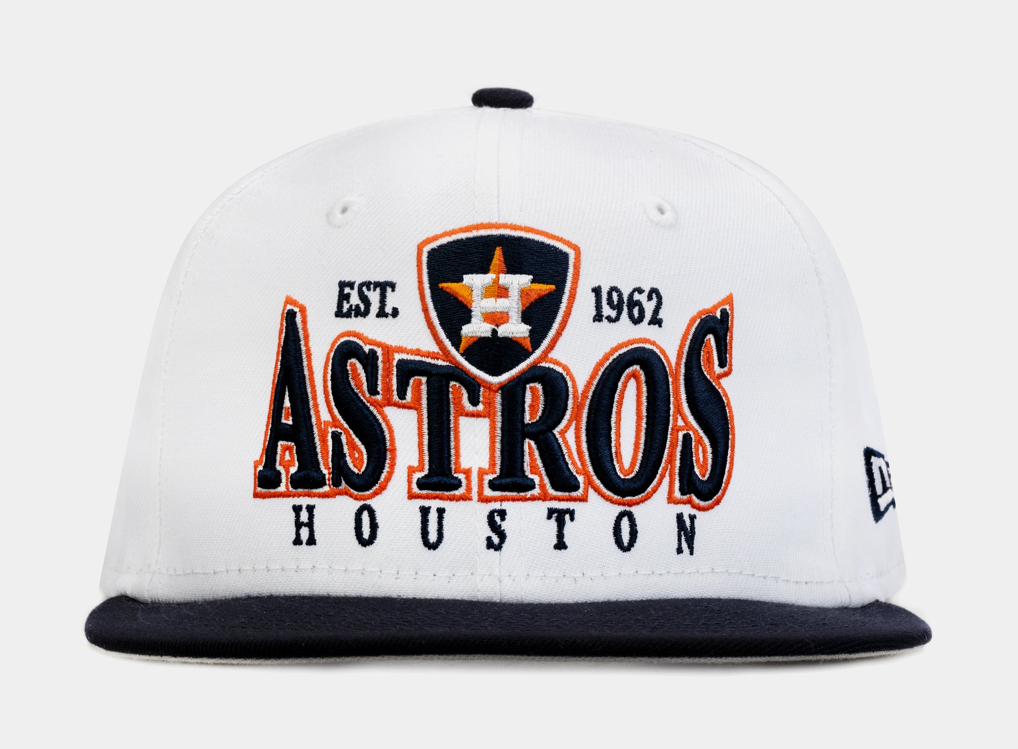 New Era Houston Astros Crest 9FIFTY Mens Snapback Hat White Navy Blue ...