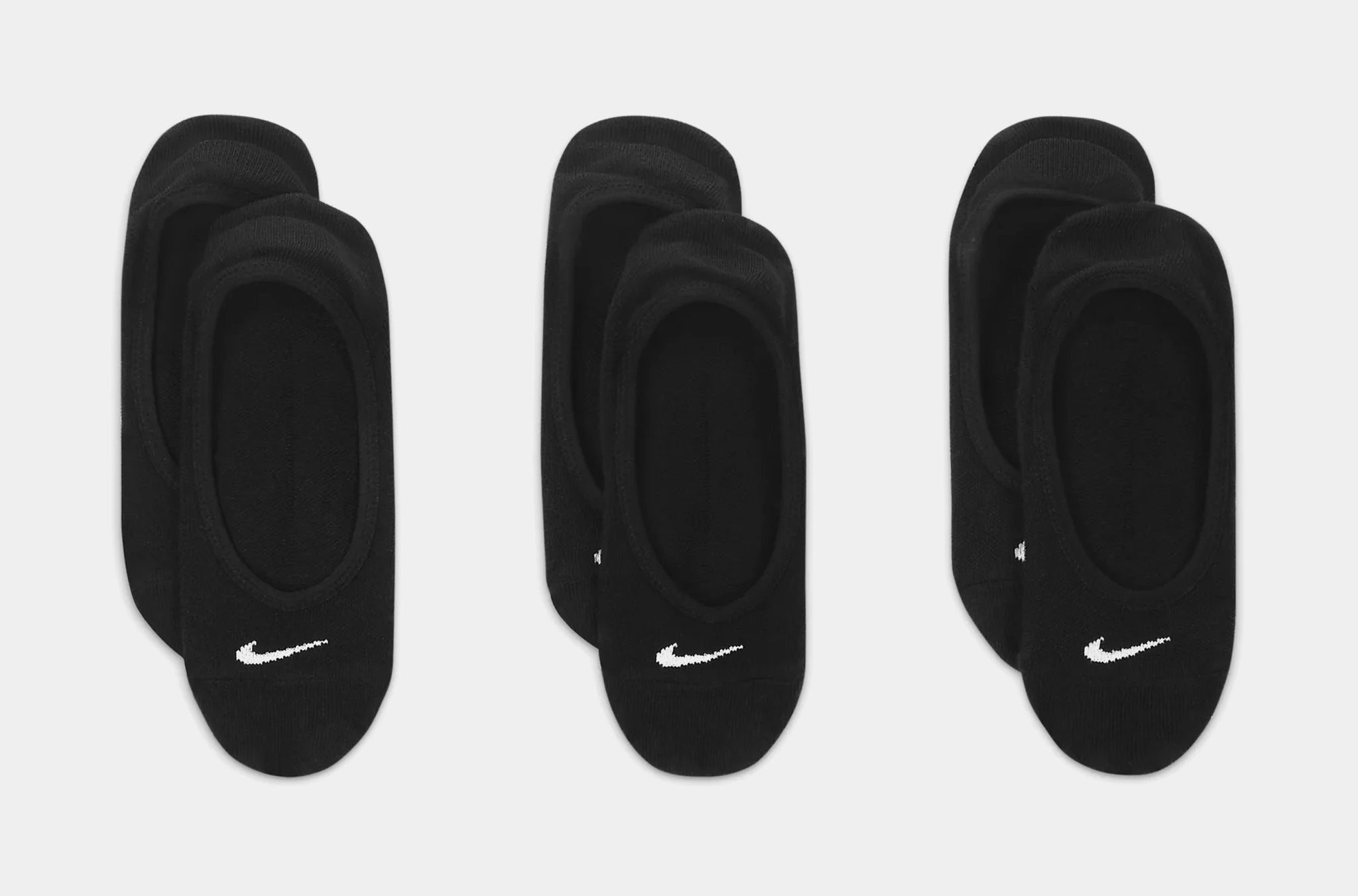 Nike 3 pack Lightweight Footie Womens Socks Black SX4863-010 – Shoe Palace